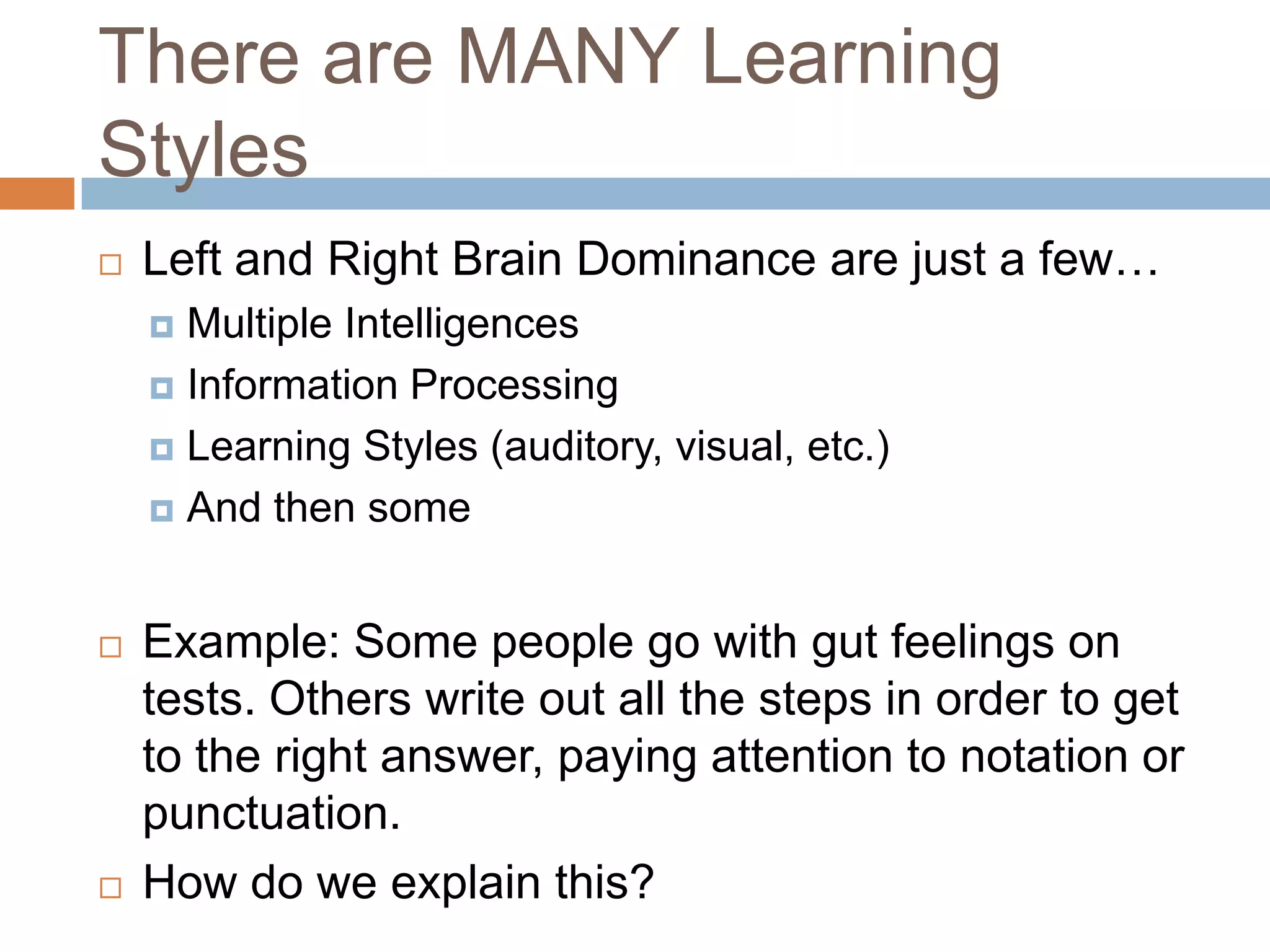 Brain Dominance Learning | PPTX