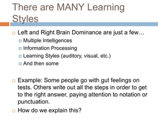 Brain Dominance Learning | PPTX