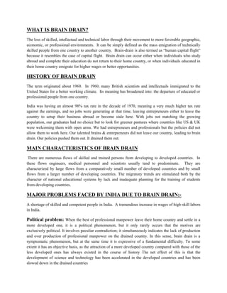 Brain drain | DOCX