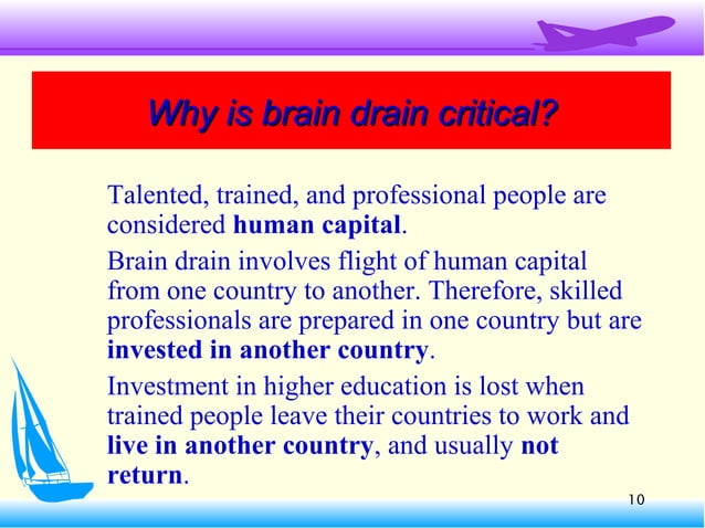 Brain drain Presentation | PPT | Economy | Business and Finance