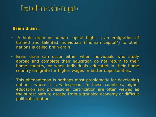 Brain drain | PPTX