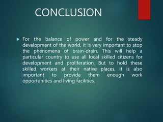 Brain drain in India | PPTX