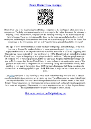 Brain Drain Essay | PDF