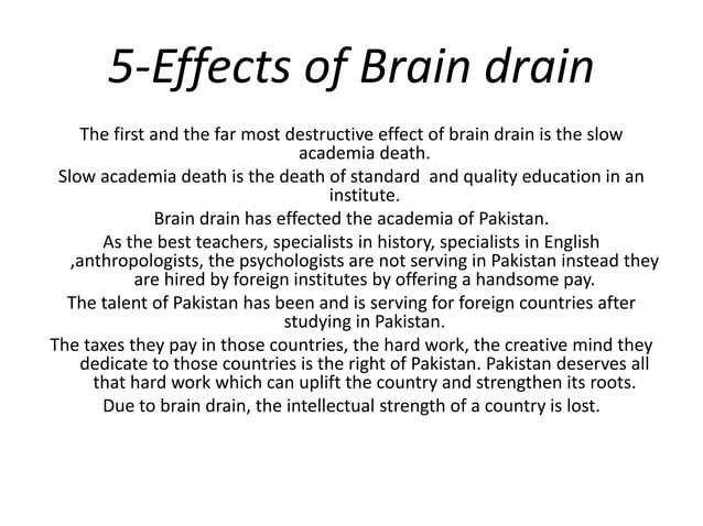 Brain drain in pakistan | PPTX
