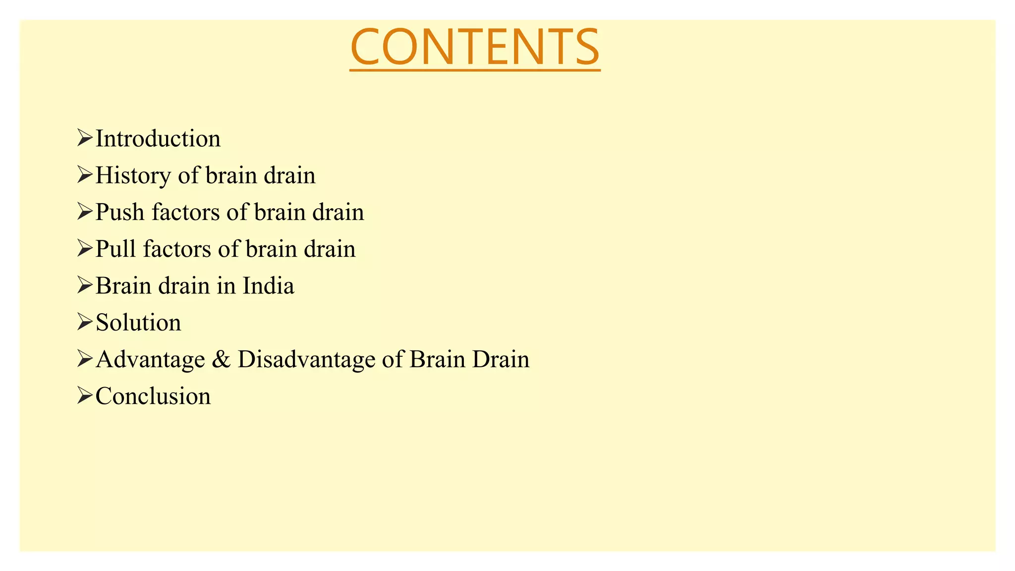 Presentation on Brain drain | PPTX