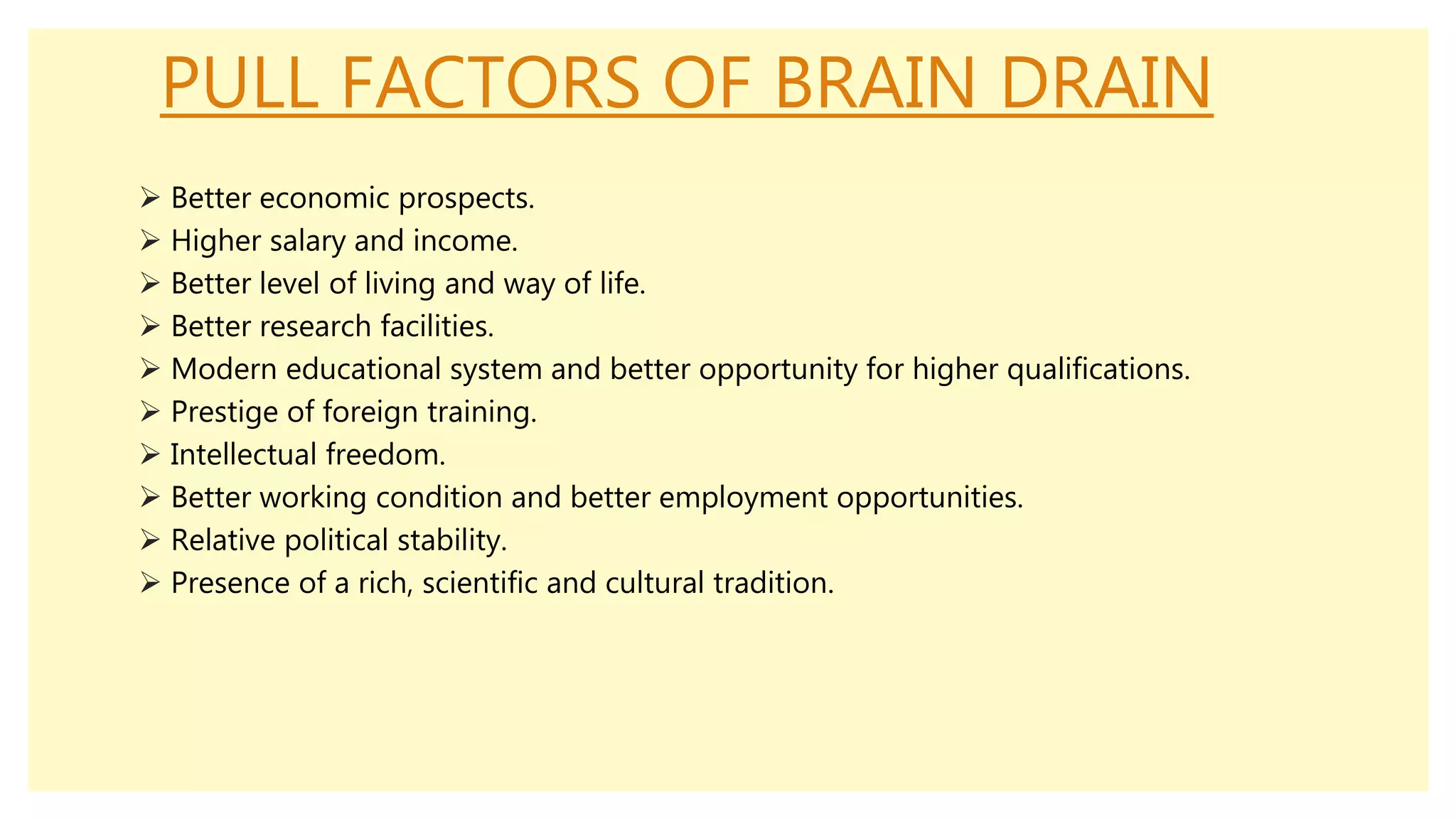 Presentation on Brain drain | PPTX