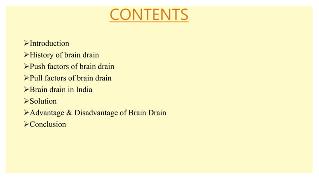 Presentation on Brain drain | PPTX