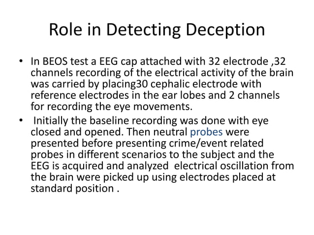 Brain electrical oscillation signature profiling(beos) | PPTX