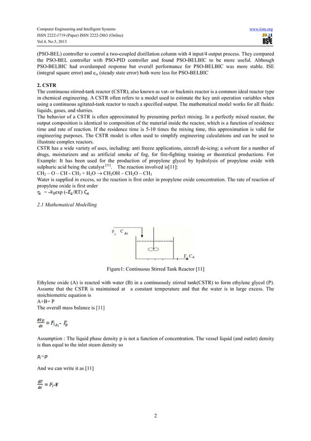 Brain emotional learning based intelligent controller and its application to continuous stirred ...