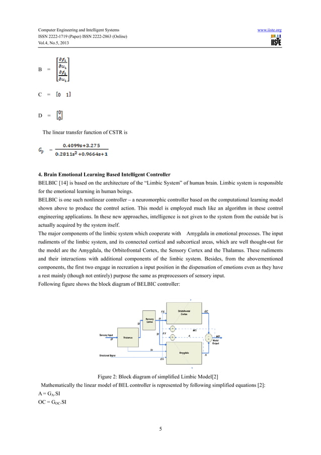 Brain emotional learning based intelligent controller and its application to continuous stirred ...