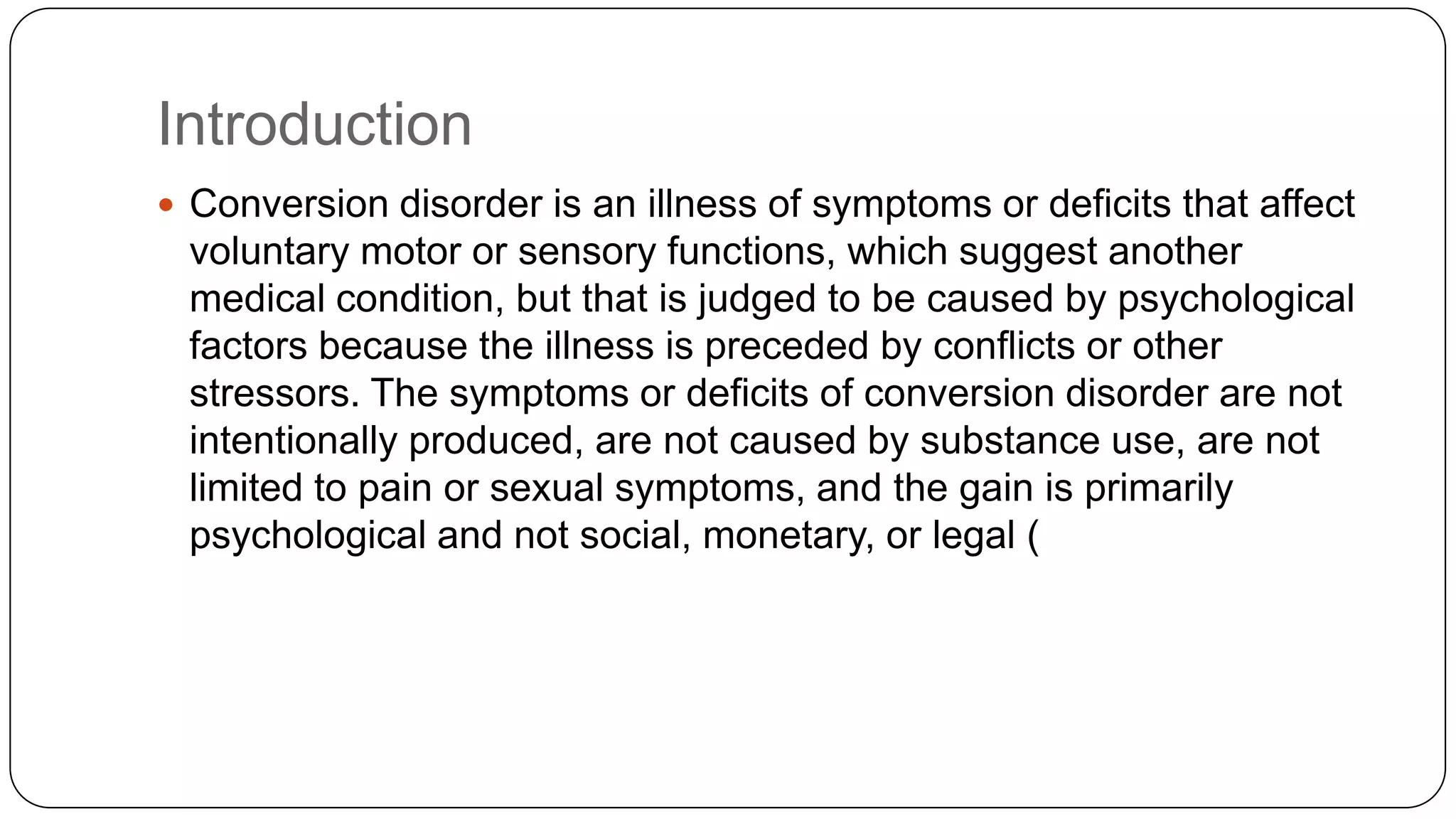 Brain fag syndrome,hypochondriasis and conversion disorder | PPTX