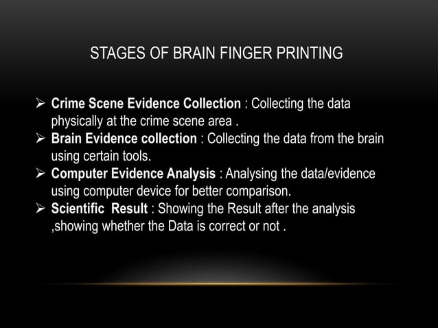 Brain finger print | PPT