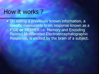 Brain fingerprinting | PPT