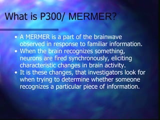 Brain fingerprinting | PPT