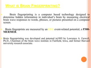 Brainfingerprinting | PPTX