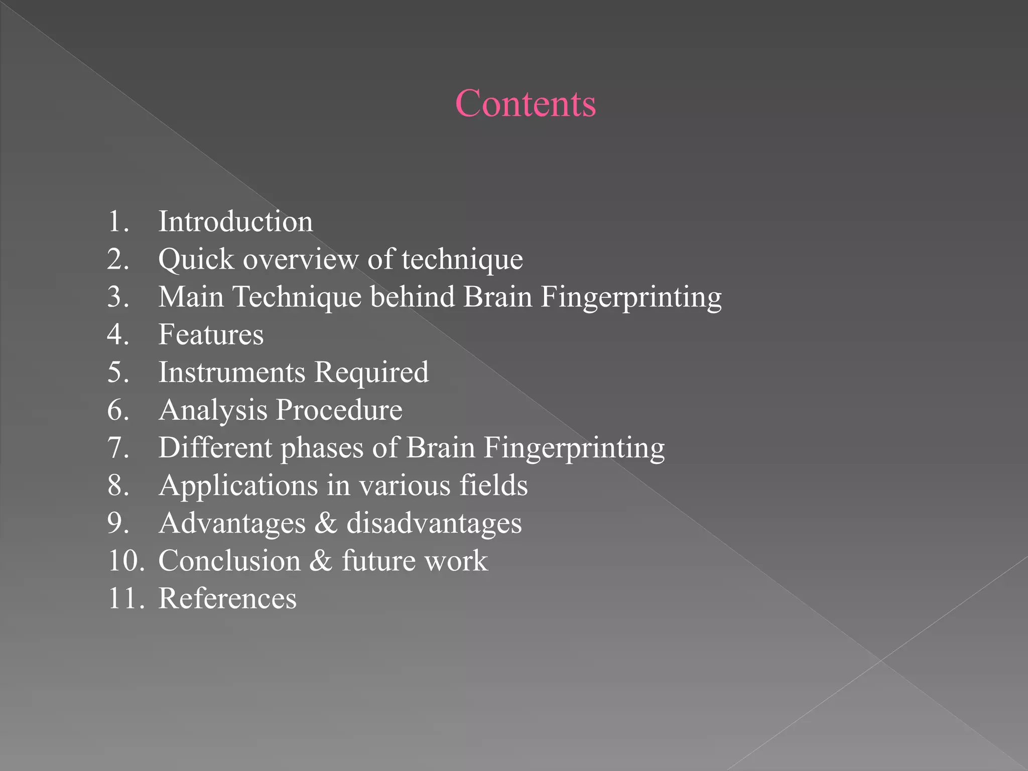 Brain fingerprinting | PPTX