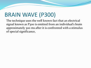 Brain fingerprinting | PPTX