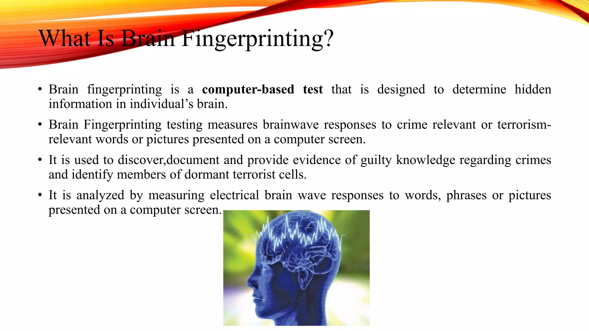 Brain Fingerprinting | PPT