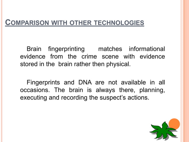 Brain fingerprinting | PPTX | Brain and Nervous System Disorders ...