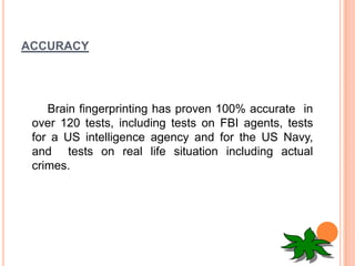 Brain fingerprinting | PPTX | Brain and Nervous System Disorders ...