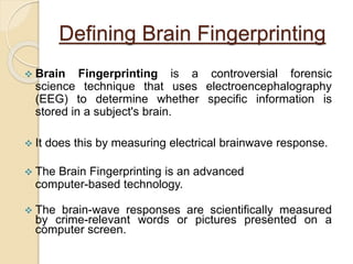 Brain fingerprinting | PPT