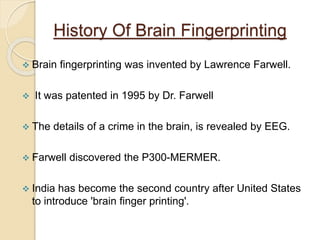 Brain fingerprinting | PPT