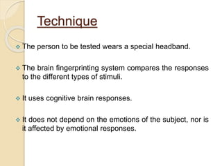 Brain fingerprinting | PPT
