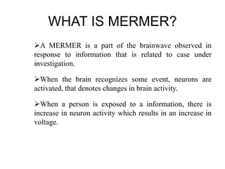 Brain fingerprinting | PPTX