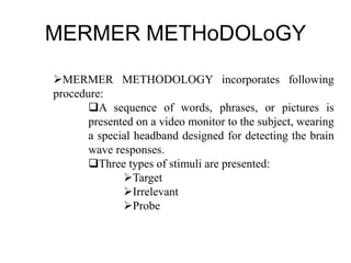 Brain fingerprinting | PPTX