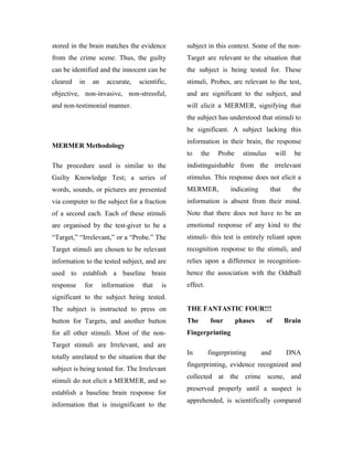 Brain fingerprinting technology | PDF