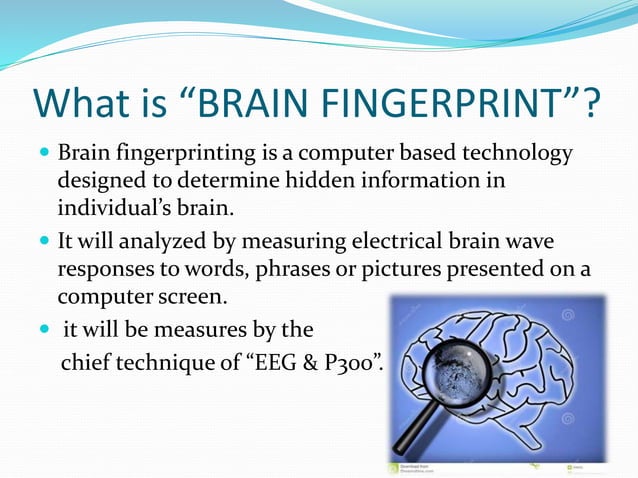 Brain fingerprint technology presentation | PPTX