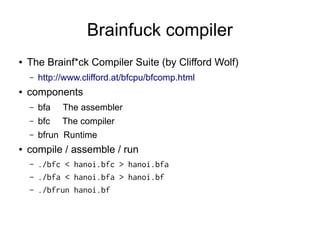 Brainfuck interpreter 分析新竹碼農0307 | PPT