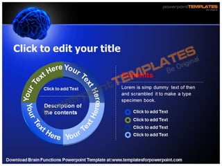 Brain Functions Powerpoint Template - templatesforpowerpoint.com/ | PPT