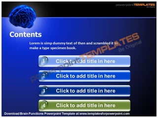 Brain Functions Powerpoint Template - templatesforpowerpoint.com ...