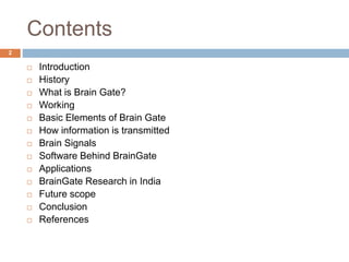 Brain Gate Technology | PPTX