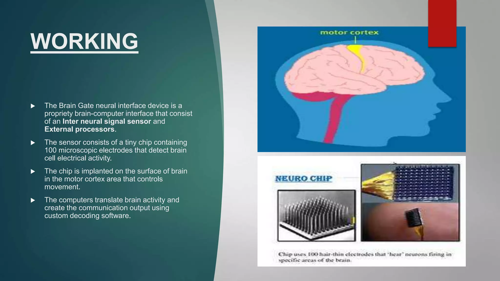 Brain gate technology | PPTX | Brain and Nervous System Disorders ...