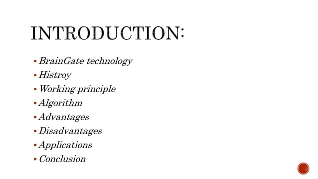 Brain gate technology | PPT