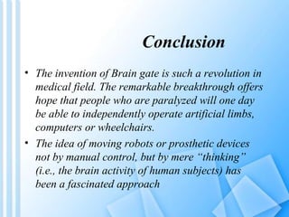 Brain Gate Technology | PPT