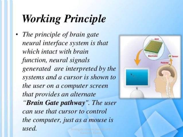 Braingate system | PPTX | Artificial Intelligence | Technology & Computing
