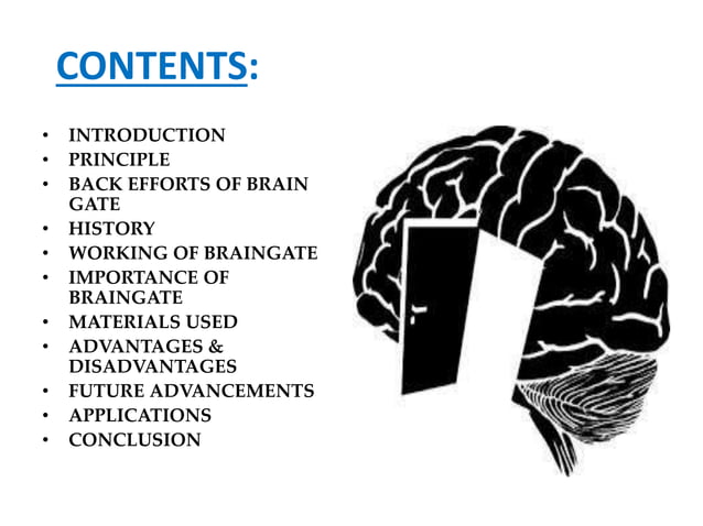 Brain gate technology | PPT