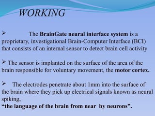 Brain gate technology | PPT