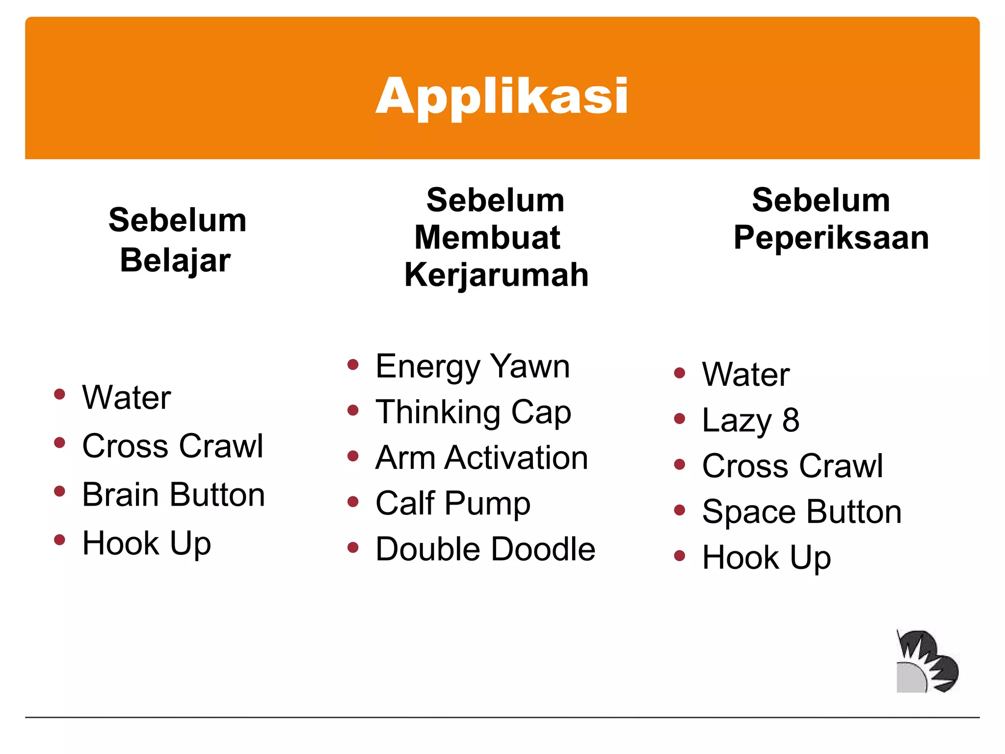 Brain gym - Gerak untuk Belajar | PPT