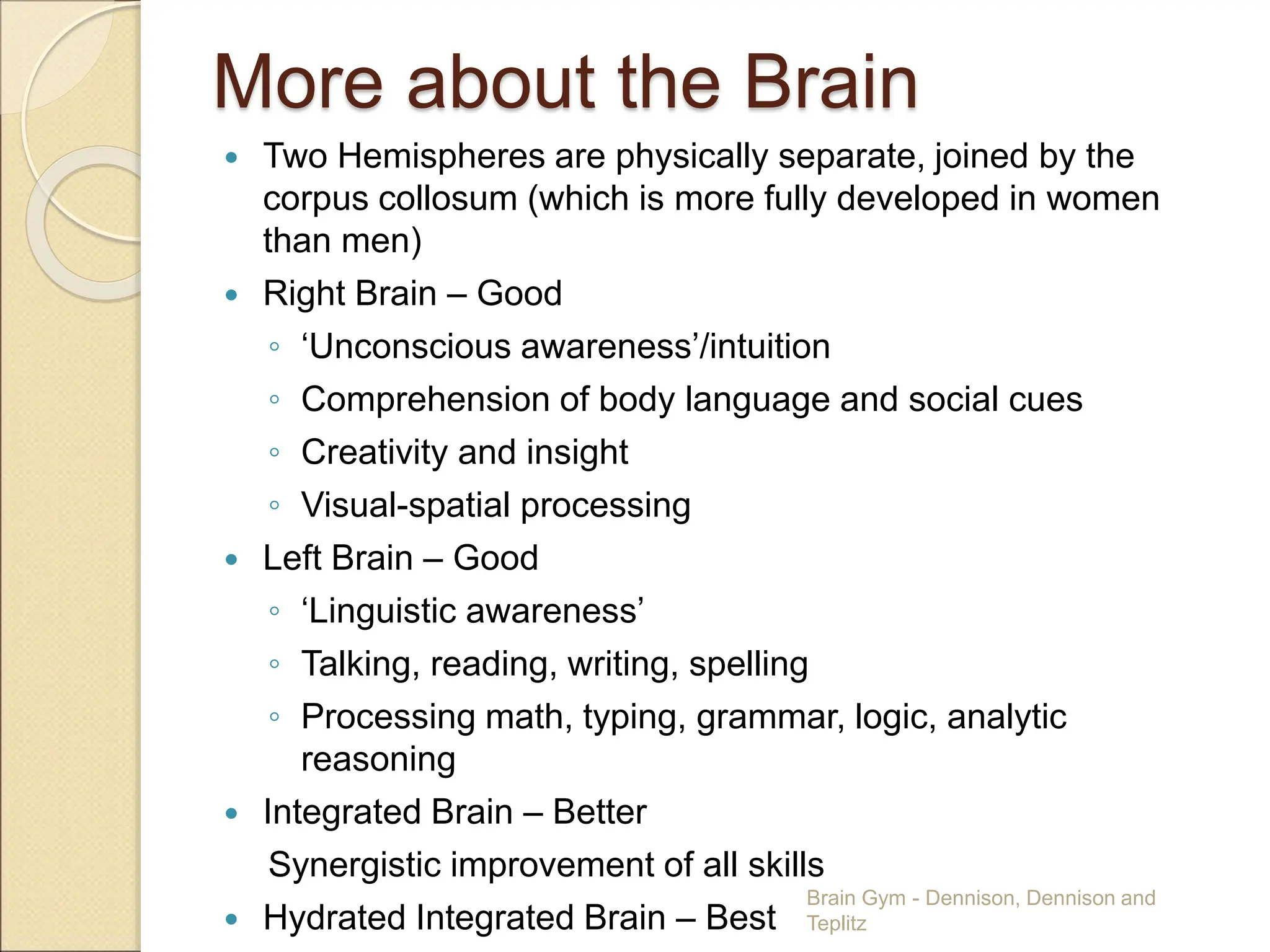 Brain gym.ppt to improve cognition and memory | PPT