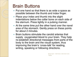 Brain gym.ppt to improve cognition and memory | PPT