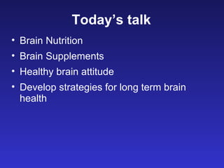 Brain health | PPT