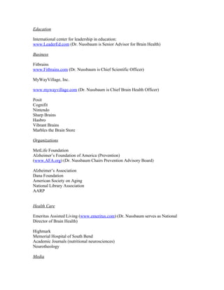 Nussbaum: Brain Health Lifestyle handout | DOC