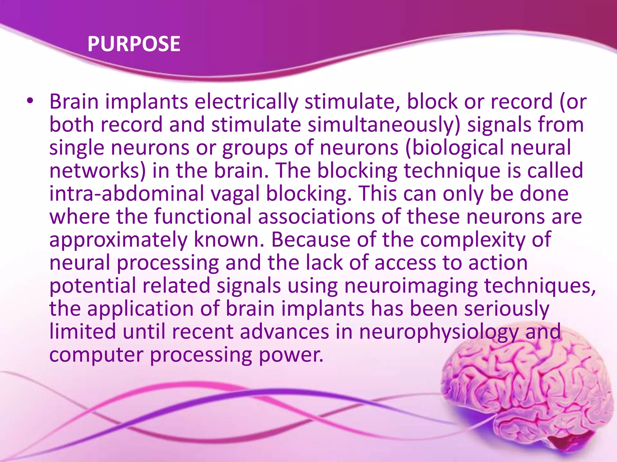 Brain implants By Neelima Sharma,M.Sc Biotechnology,Women Christian ...