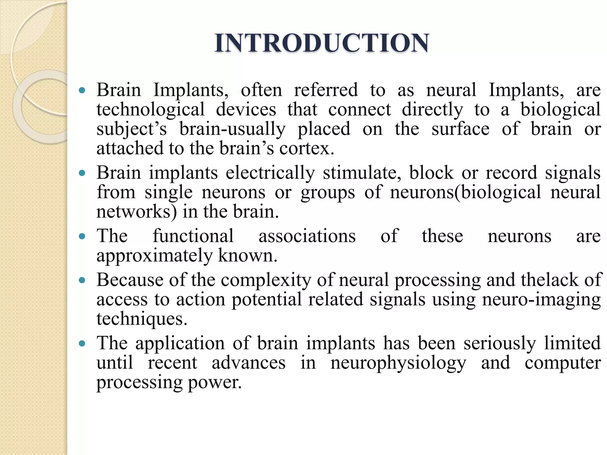 Brain implants | PPTX