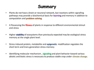 Brain in plant | PPT