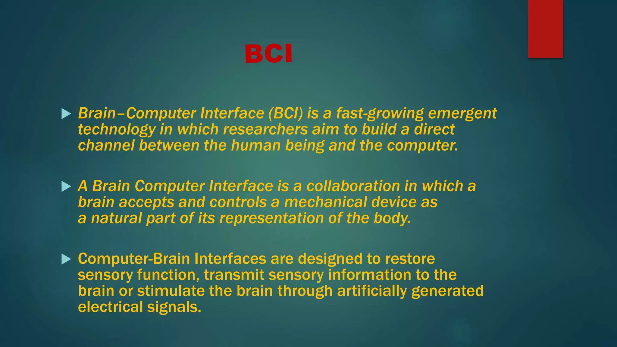 HUMAN BRAIN INTERFACE | PPTX